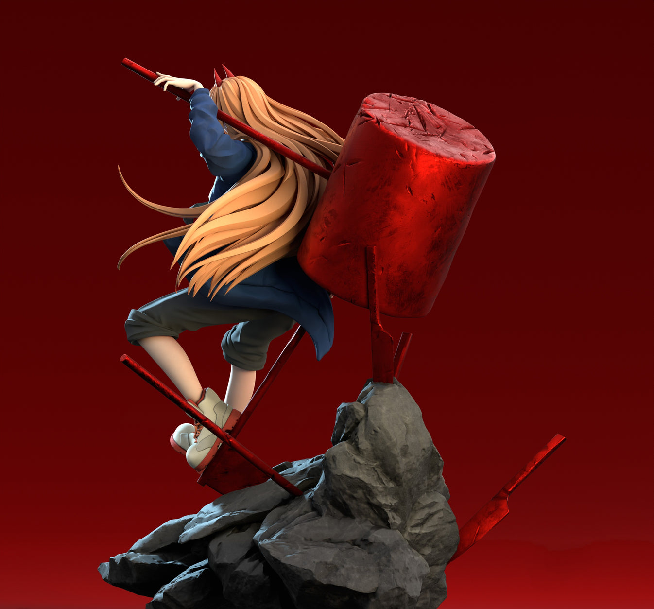 Chainsaw Man STL Anime Figure STL File 3D Printing Design Power STL Fi ...