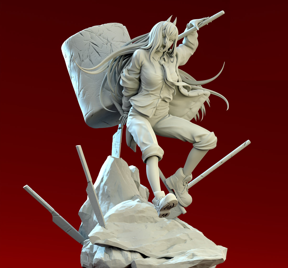 Chainsaw Man STL Anime Figure STL File 3D Printing Design Power STL Fi ...